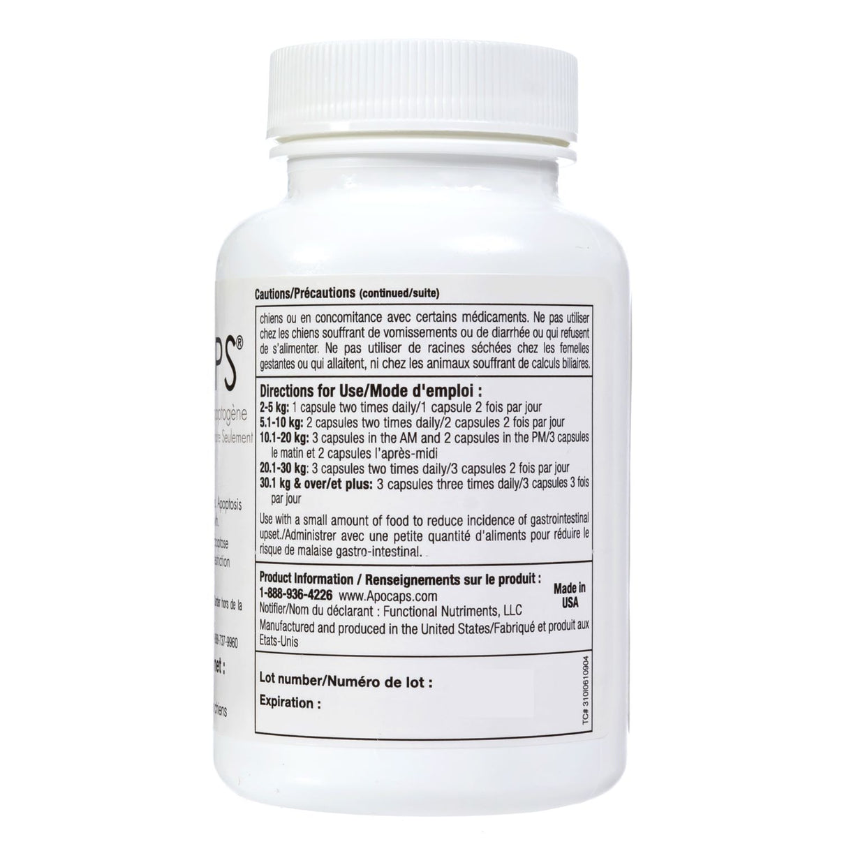 Apocaps CXE International Apoptogen Formula for Dogs (90 capsules ...