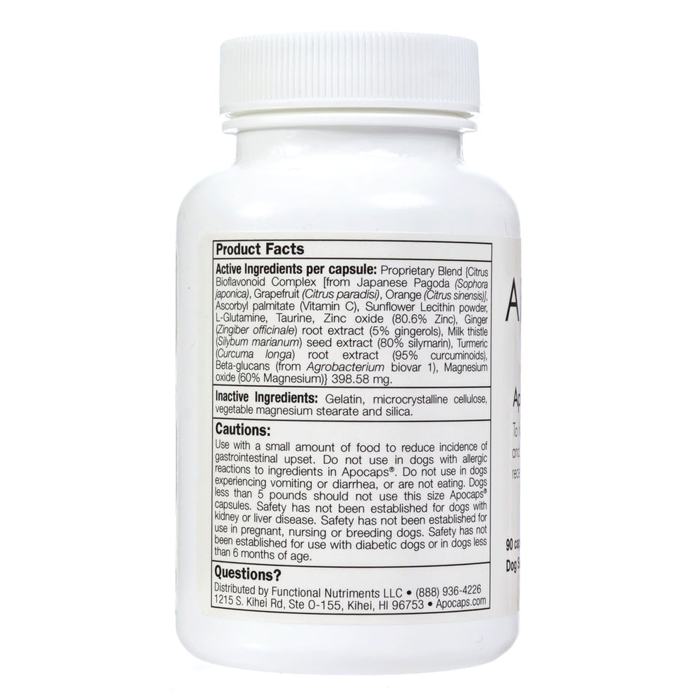 Apocaps CX Apoptogen Formula for Dogs (90 capsules) – Functional Nutriments